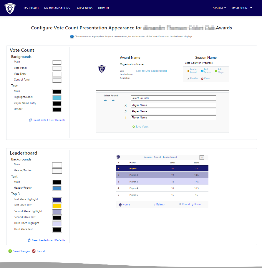 Update – Theme your Vote Count and Leaderboard – Club Vote Count Blog
